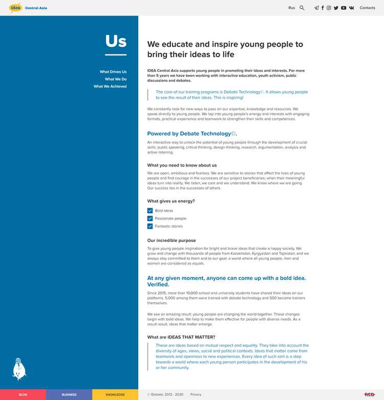 Idea Central Asia | UX/UX, developer